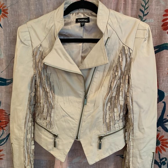 bebe | Jackets & Coats | Vintage Early 200s Bebe Leather Bomber Jacket ...